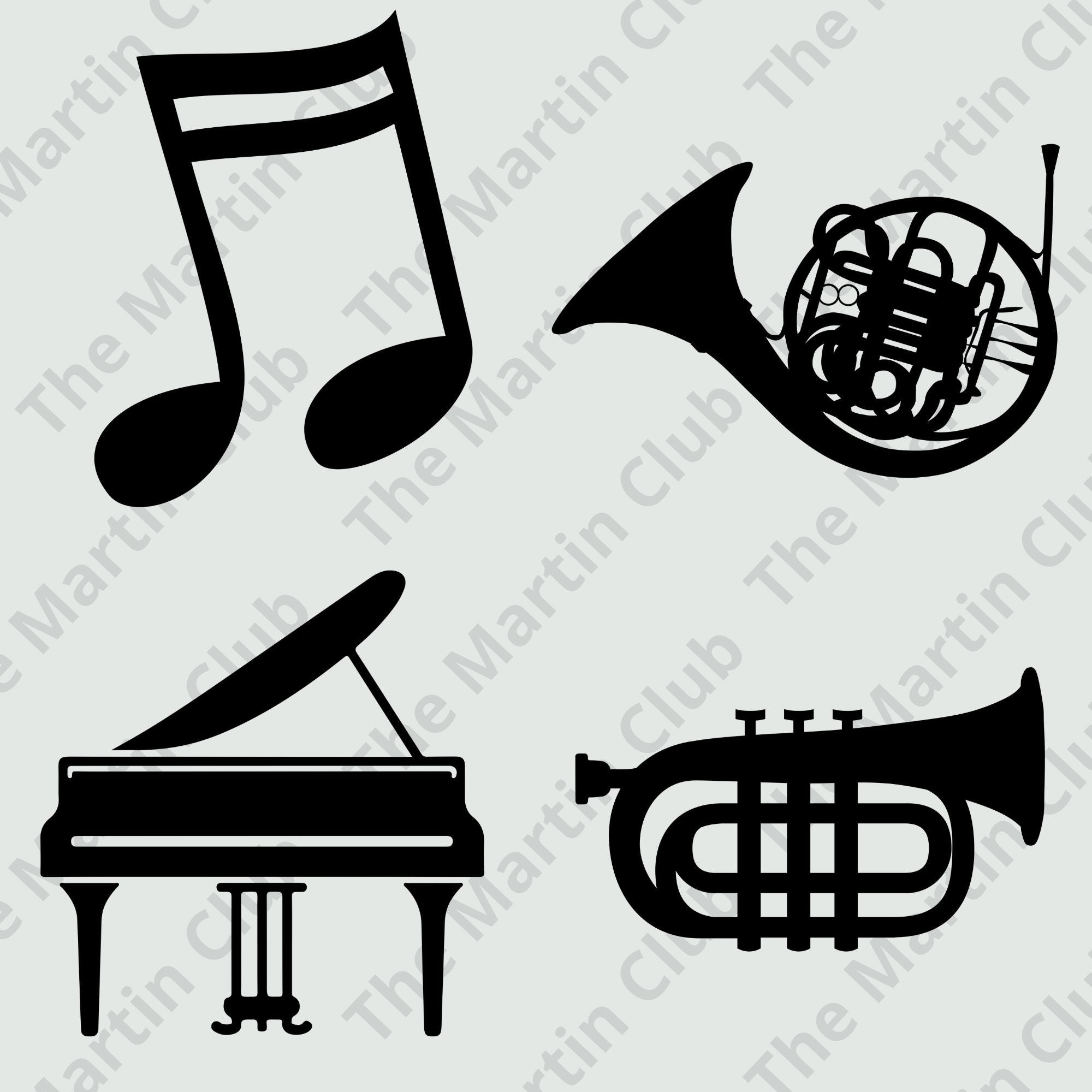 Music Clip Art SVG Musical Instruments Musical Notes SVG PNG ...