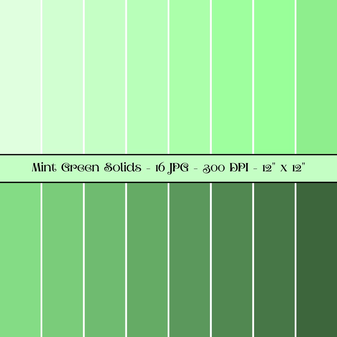 Mint Green Solids Background Digital Papers Green Solids - Etsy