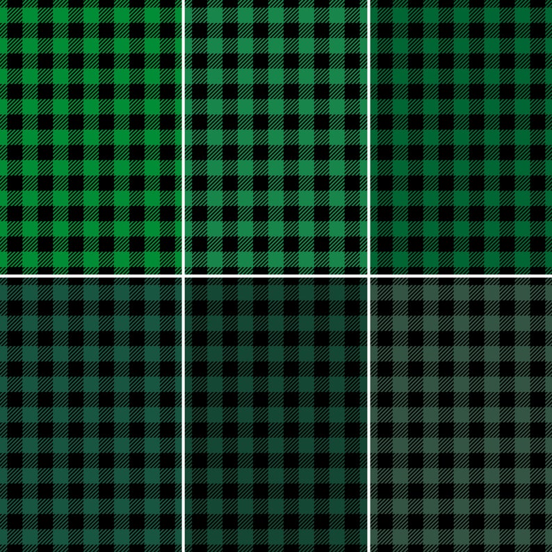 Green Plaid Background Digital Papers Green Buffalo Plaid Digital ...