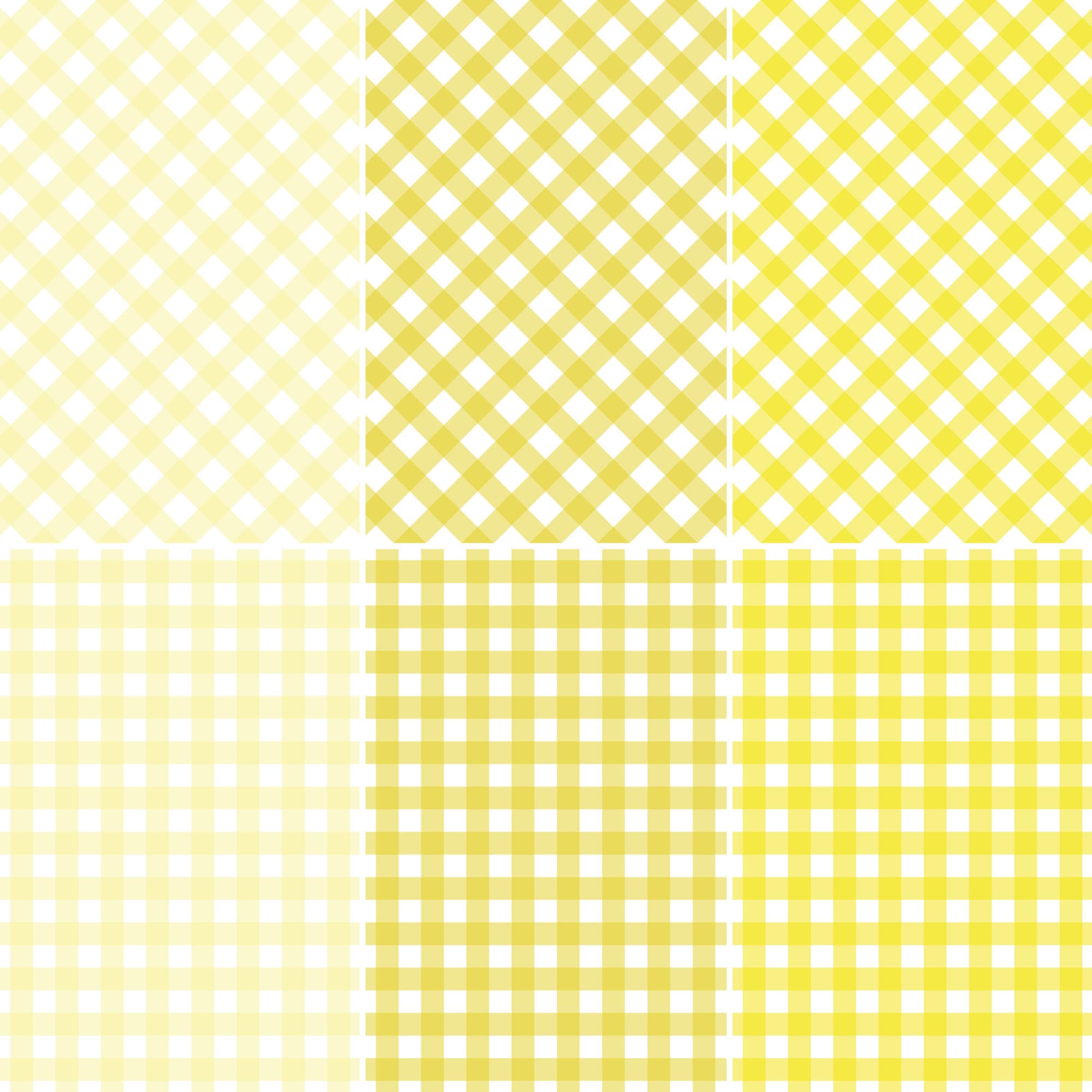 Yellow Gingham Background Digital Papers Yellow Gingham Digital ...
