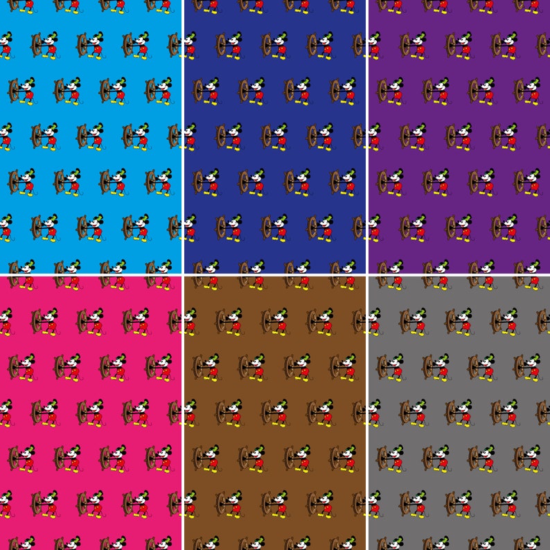 Steamboat Willie Background Digital Papers Rainbow Steamboat Mouse ...