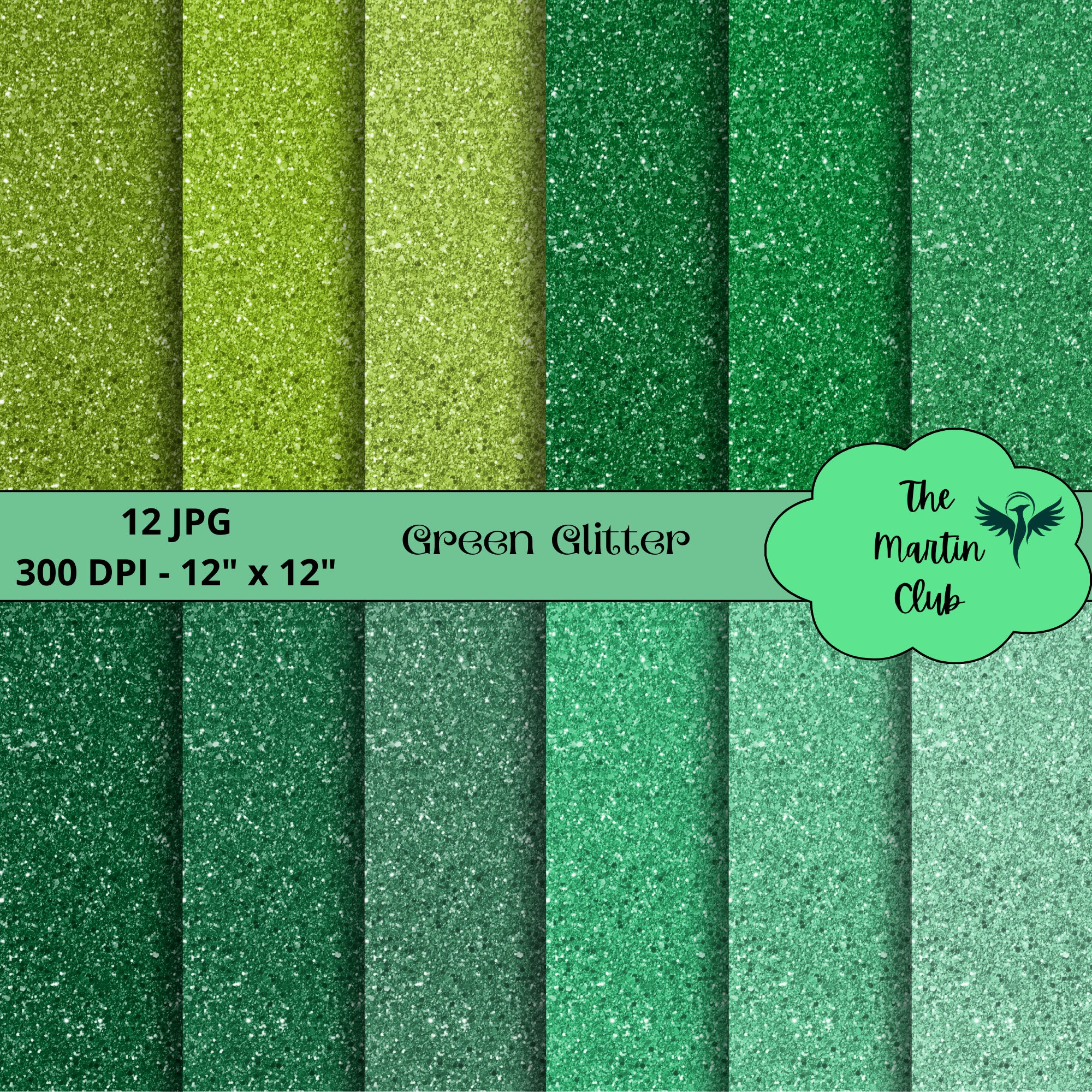 Green Glitter Background Digital Papers Green Glitter Digital Paper ...