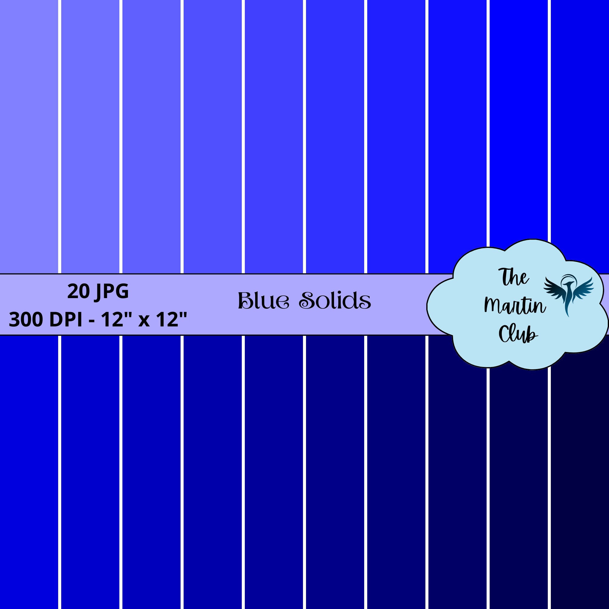 Blue Solids Background Digital Papers Classic Blue Solids Scrapbook ...