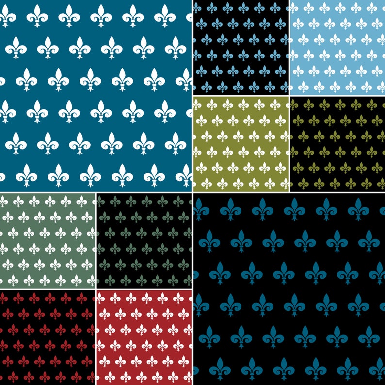 Fleur De Lis Background Digital Papers Medieval Royal Lily Digital ...