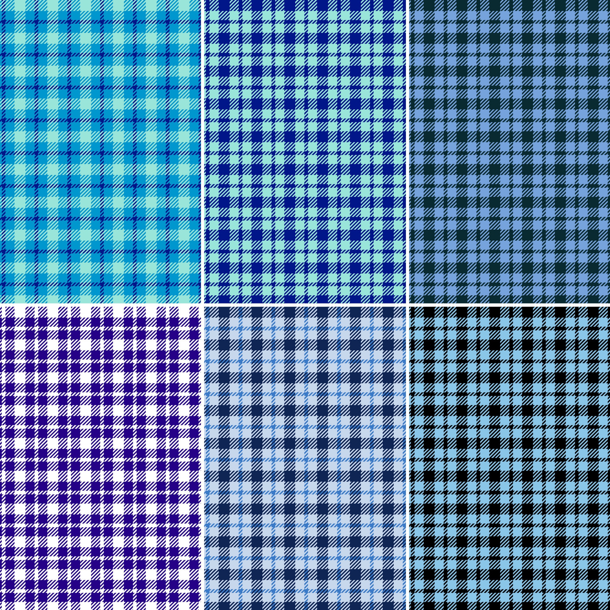 Blue Buffalo Plaid Background Digital Papers Blue Buffalo Digital ...