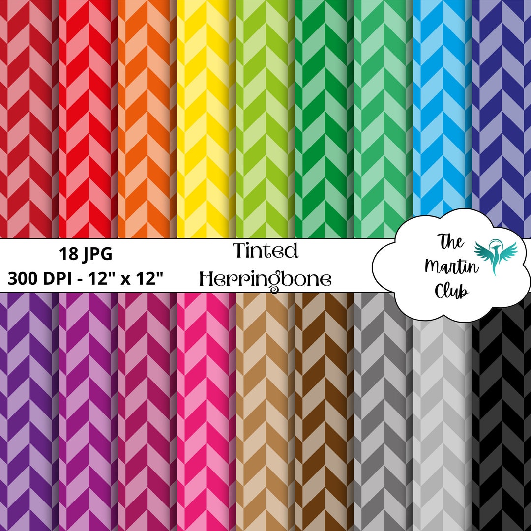 Tinted Herringbone Background Digital Papers Tinted Herringbone Stripe Scrapbook Pattern ...