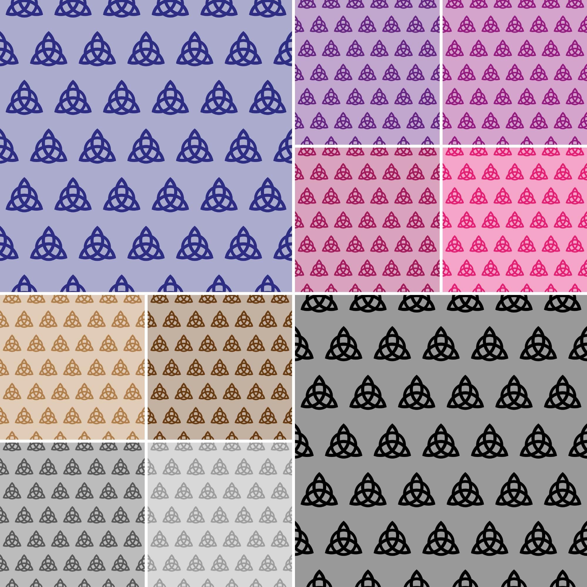 Celtic Knot Background Digital Papers Rainbow Triquetra Scrapbook ...