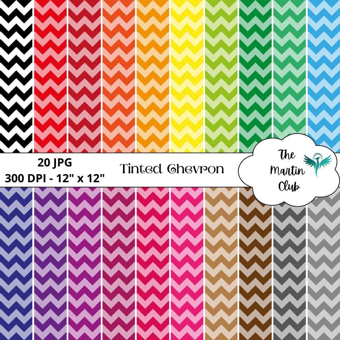 Tinted Chevron Digital Paper Background Rainbow Chevron Scrapbook Paper ...