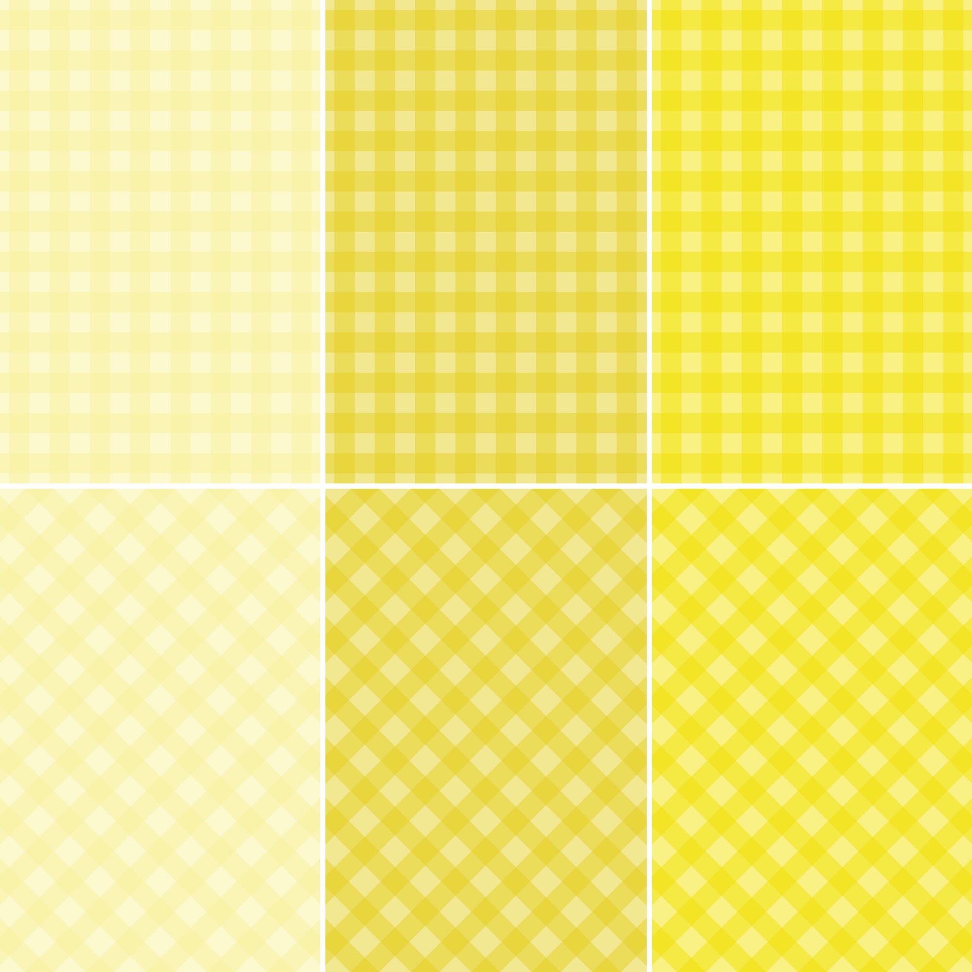 Yellow Gingham Background Digital Papers Yellow Gingham Digital ...