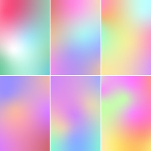 Rainbow Gradient Background Digital Papers Neon Bright Rainbow Gradient ...