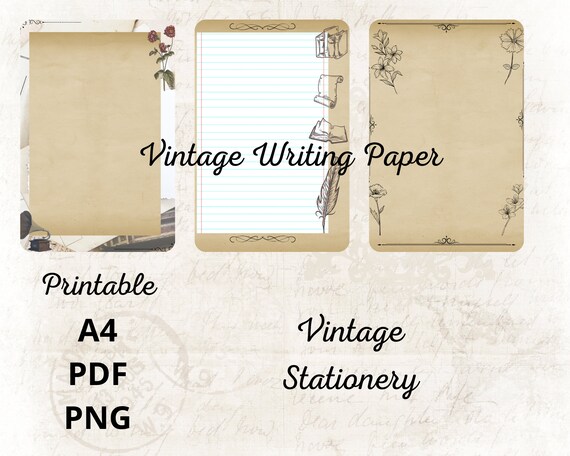 Vintage Stationery Paper Printable