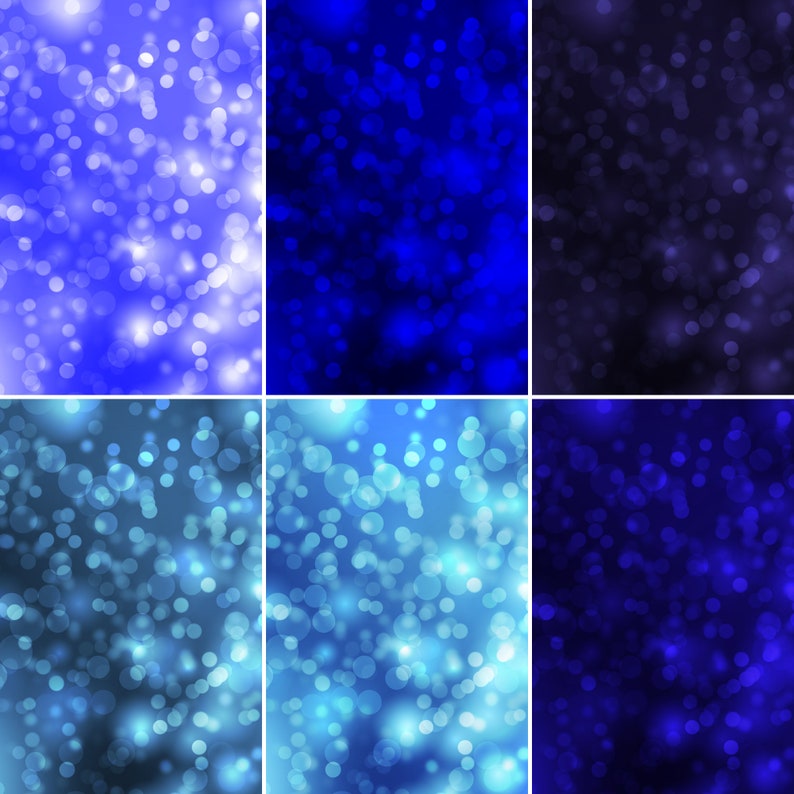 Blue Bokeh Background Digital Papers Blue Bokeh Scrapbook Paper ...