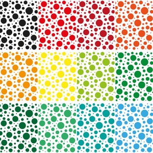 Rainbow Confetti Background Digital Papers White Confetti Polka ...