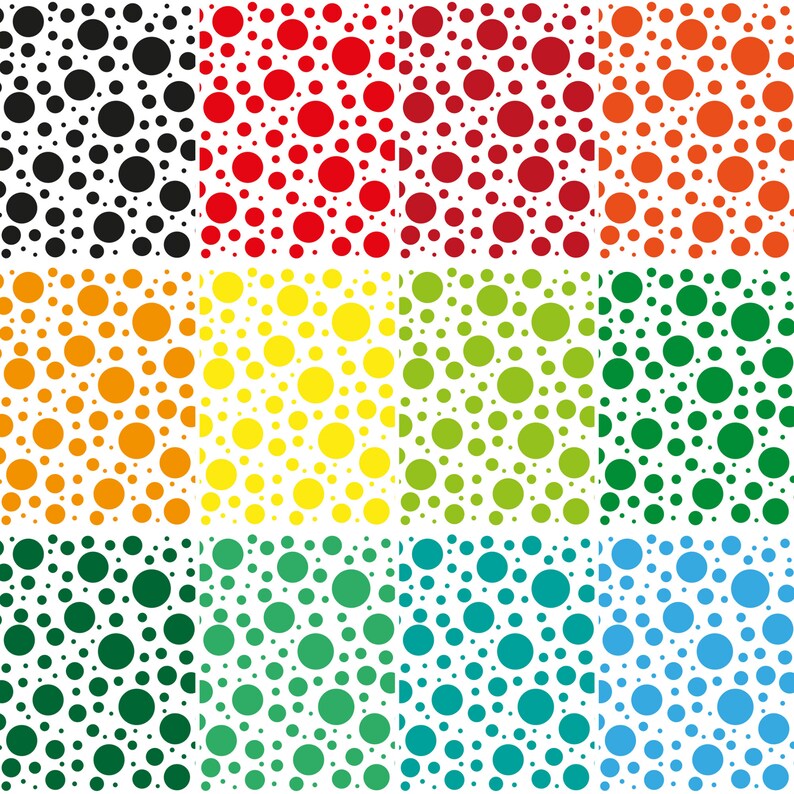 Rainbow Confetti Background Digital Papers White Confetti Polka ...