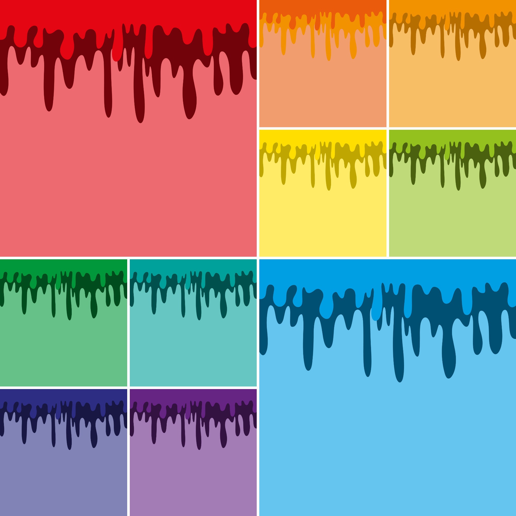 Dripping Liquid Background Digital Papers Rainbow Dripping Liquid ...
