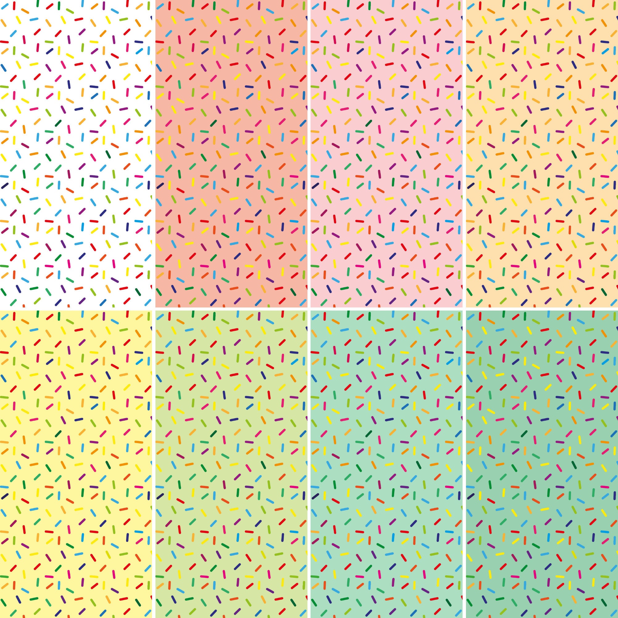 Sprinkles Background Digital Papers Rainbow Confetti Sprinkles ...