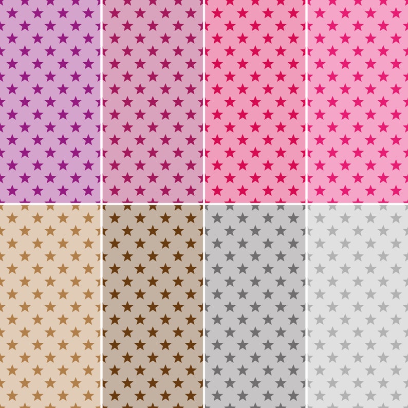 Tinted Stars Background Digital Papers Rainbow Stars Scrapbook Pattern ...