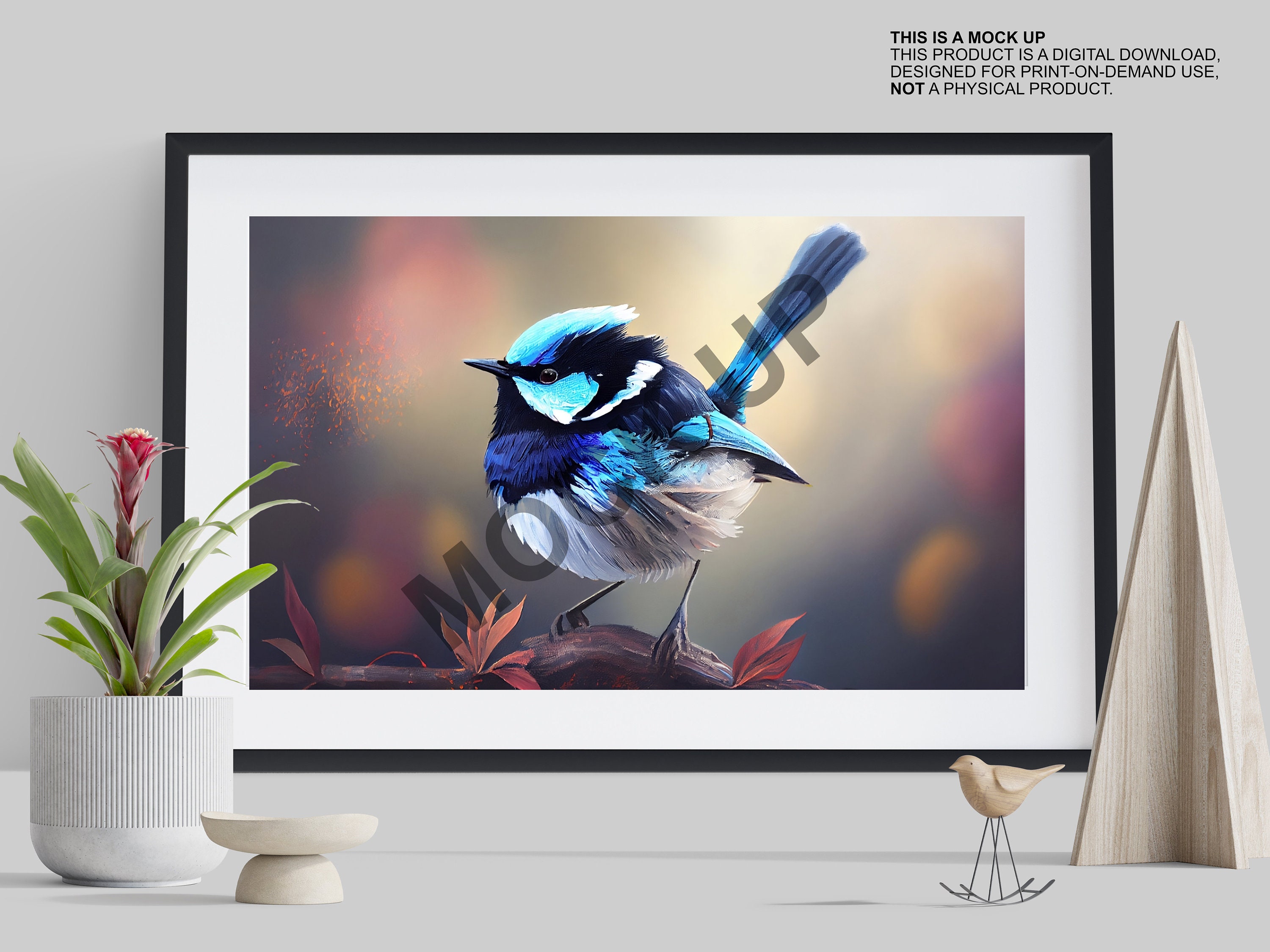 Superb Fairy Wren Art Print, Australian Blue Wren (digital Download) - Etsy