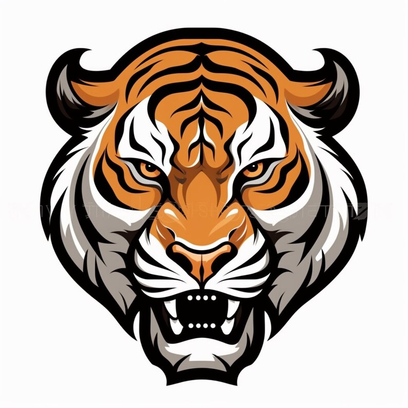 TIGER LOGO 10 Images SVG Format Scaleable Vector Graphic - Etsy