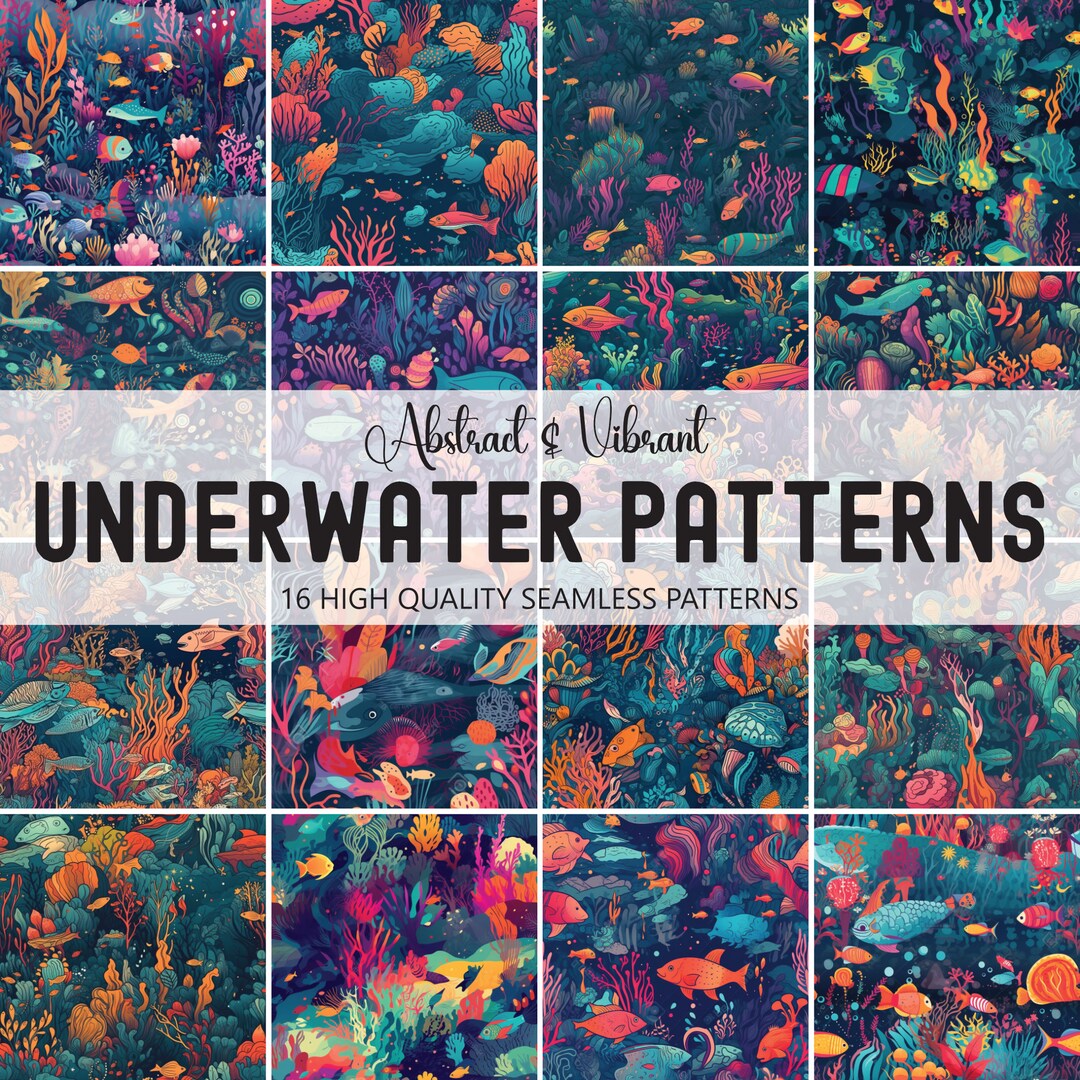 UNDERWATER ABSTRACT | 16 Seamless Images, Repeating Pattern, Underwater ...