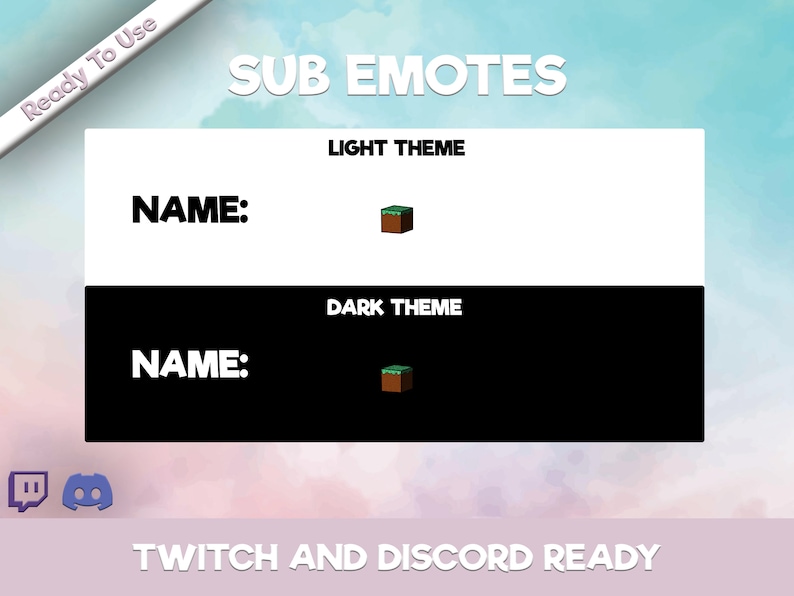 Minecraft Grass Block Emote - Minecraft Twitch Emote - Youtube Emote ...