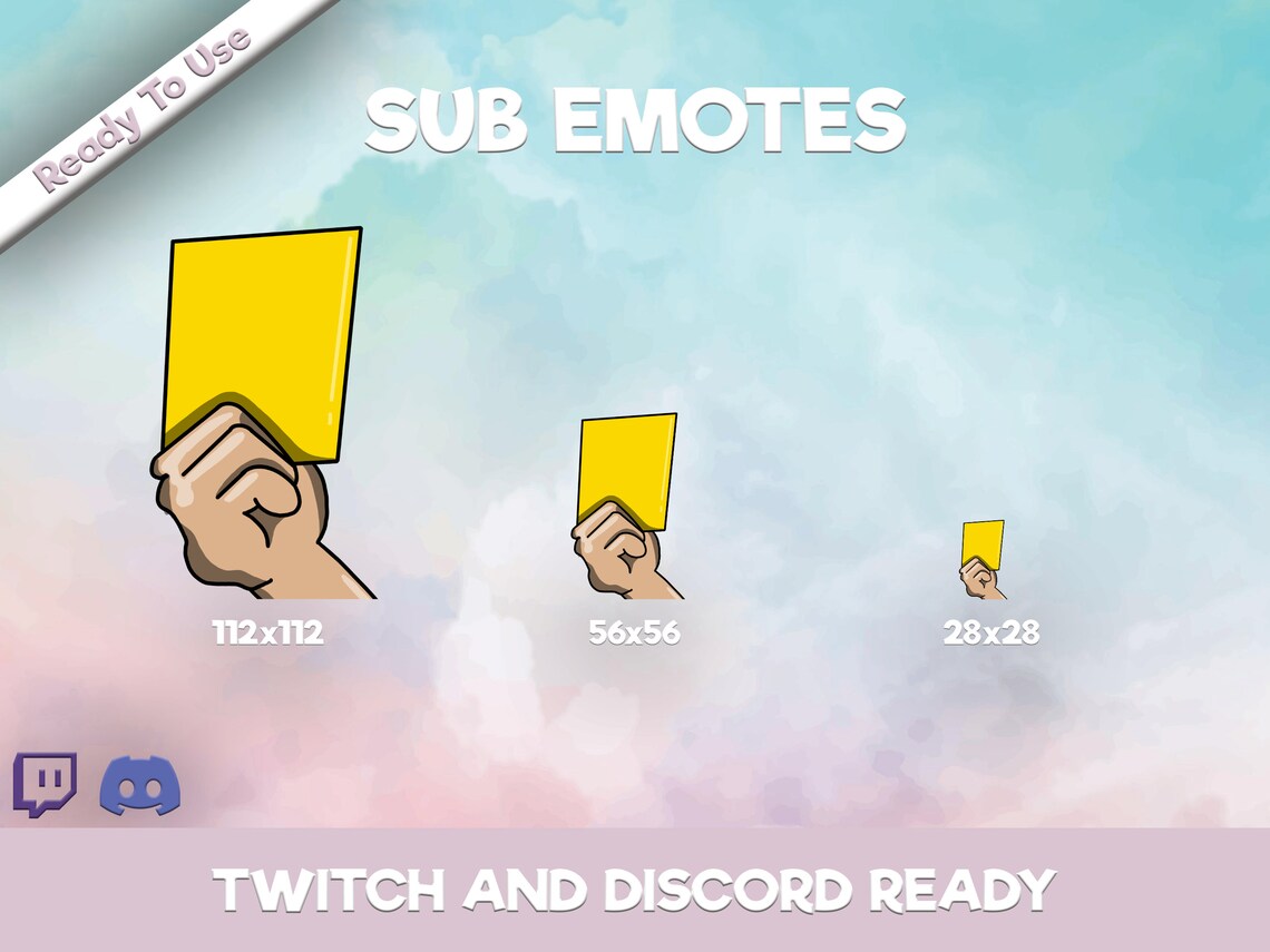 FIFA Yellow Card Emote - FIFA Twitch Emote - Youtube Emote - Discord ...