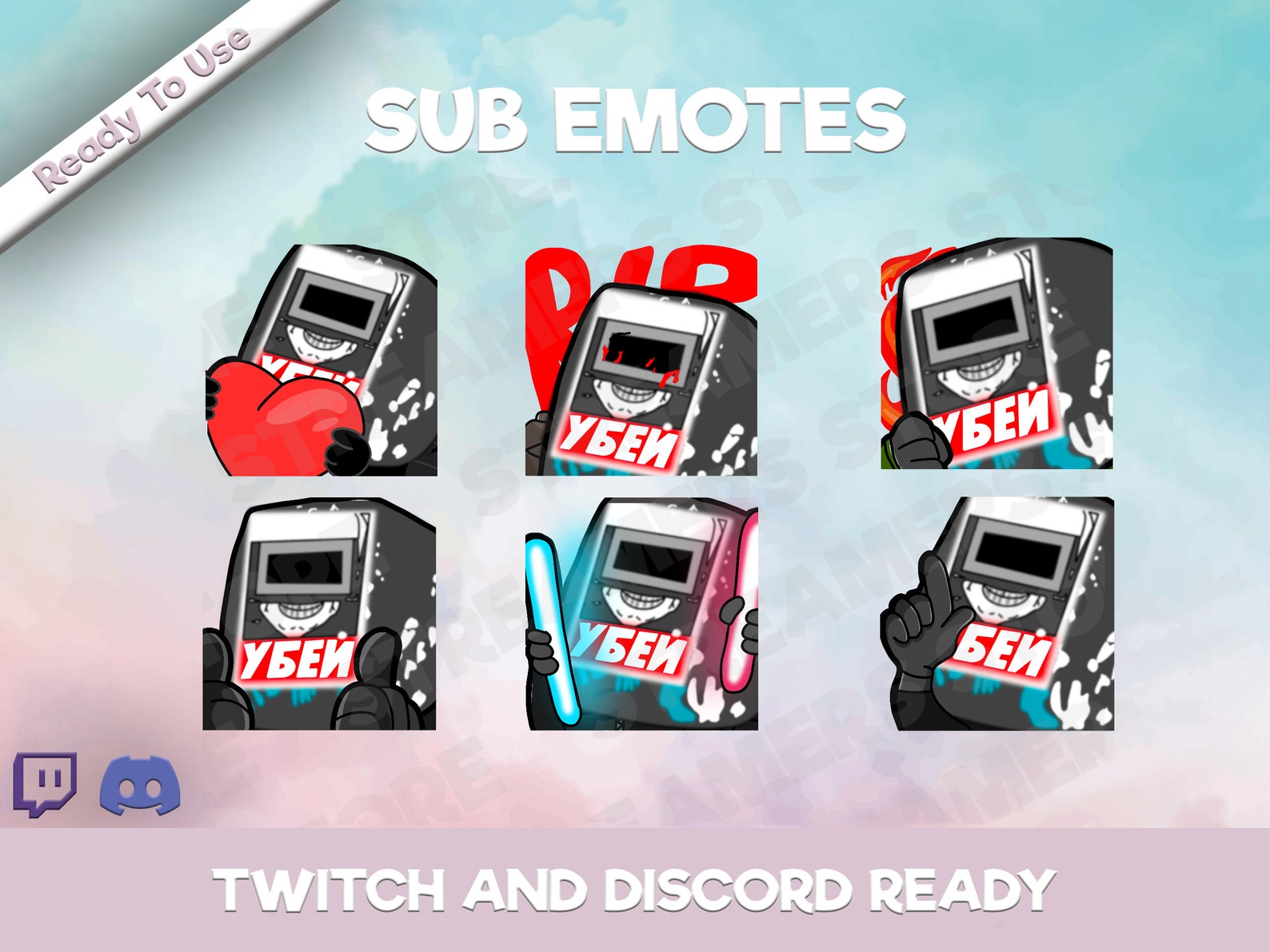 Escape From Tarkov Tagilla Helmet Emote Set - Twitch Emote - Youtube ...