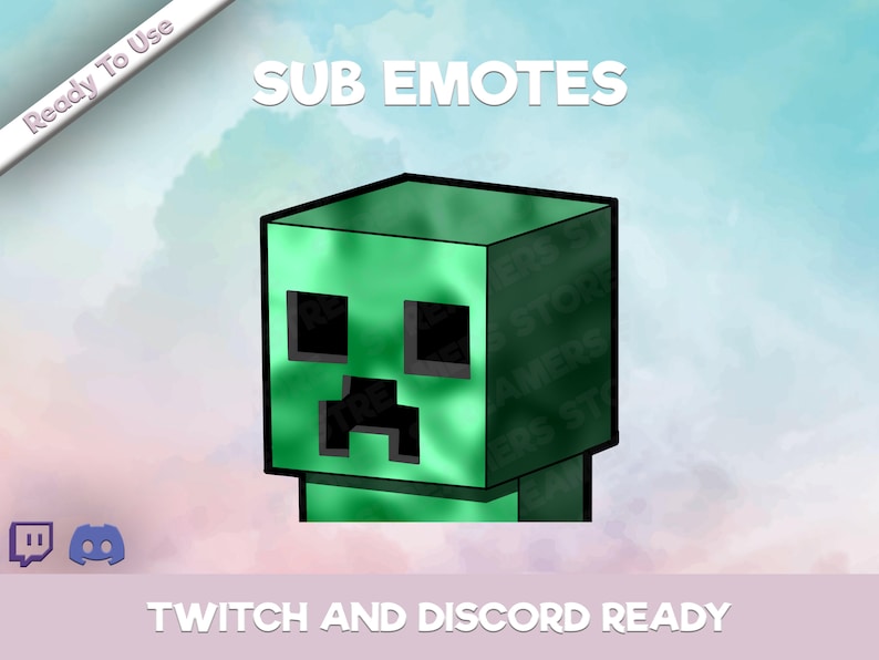 Minecraft Creeper Emote Minecraft Twitch Emote Youtube Emote Discord ...