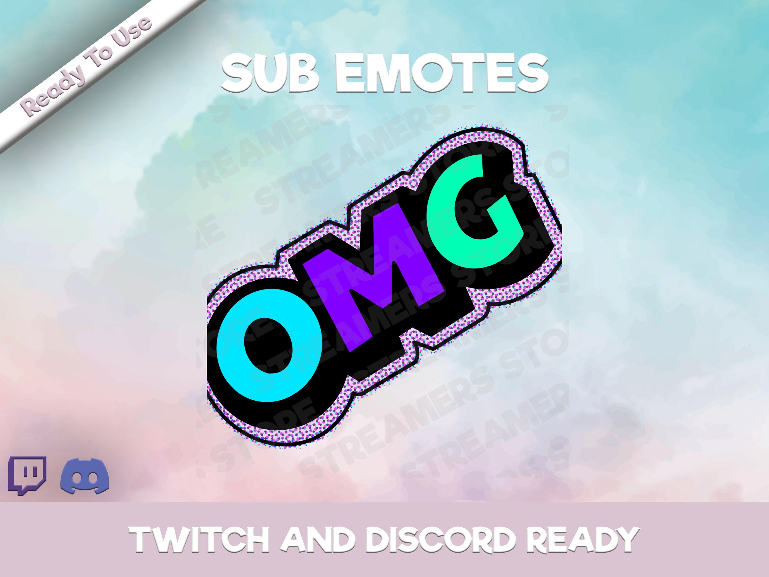 OMG Emote Twitch Emote Youtube Emote Discord Emote Streamer Emote ...