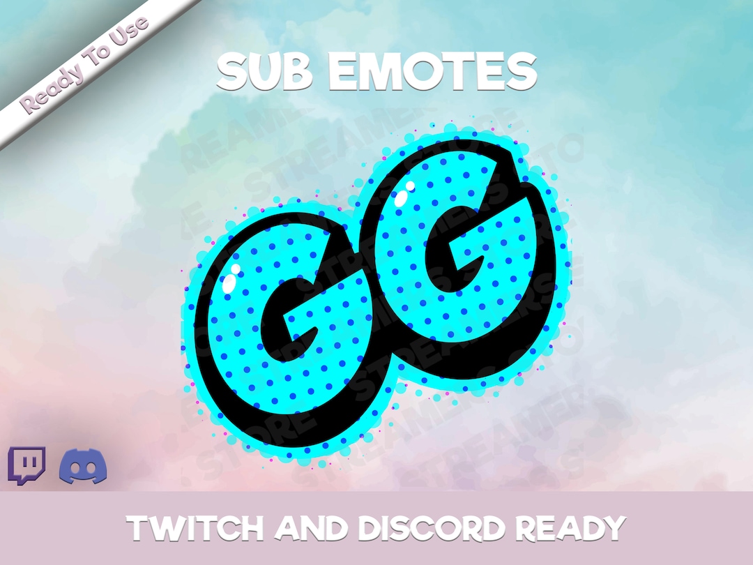 GG Emote - Twitch Emote - Youtube Emote - Discord Emote - Streamer ...