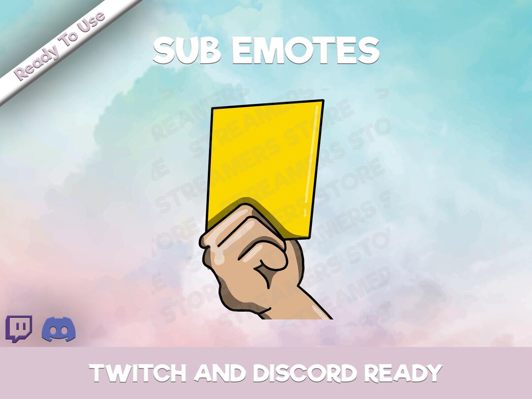 FIFA Yellow Card Emote - FIFA Twitch Emote - Youtube Emote - Discord ...