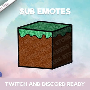 Minecraft Grass Block Emote - Minecraft Twitch Emote - Youtube Emote ...