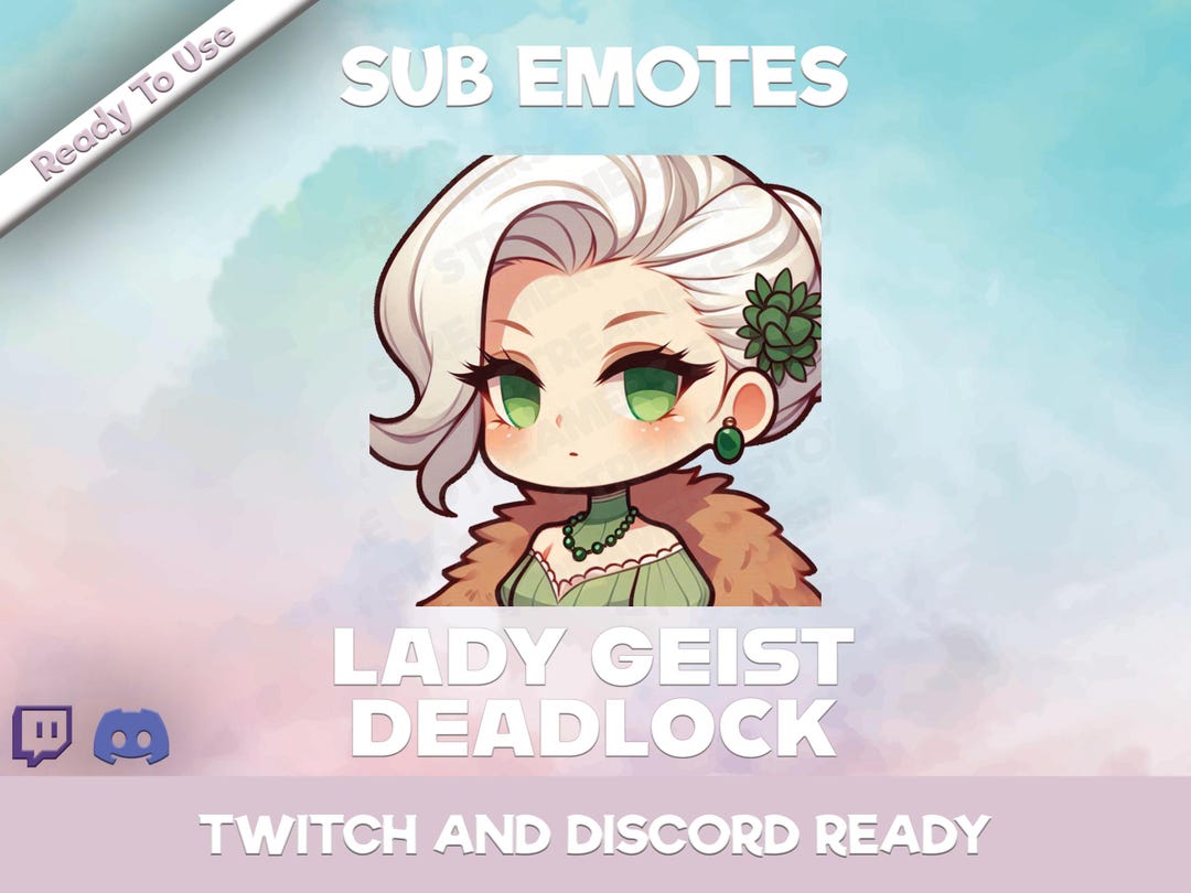 Lady Geist From Deadlock Emote - Deadlock Emote - Twitch Emote ...