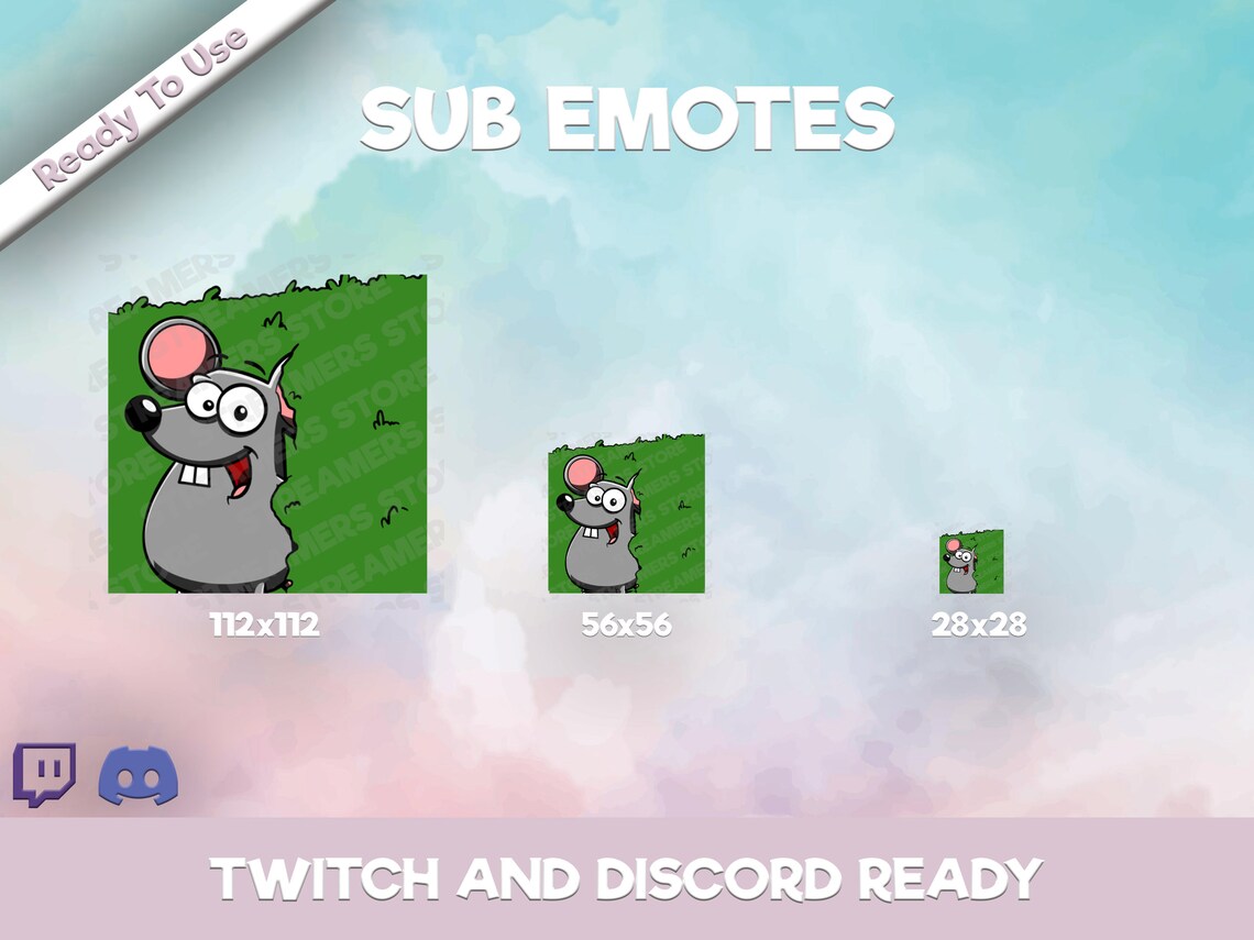 Animated Rat Emote - Bush Rat Twitch Emote - Youtube Emote - Discord ...