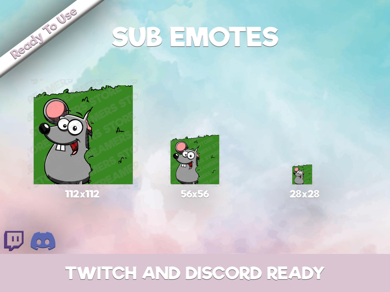 Animated Rat Emote - Bush Rat Twitch Emote - Youtube Emote - Discord ...
