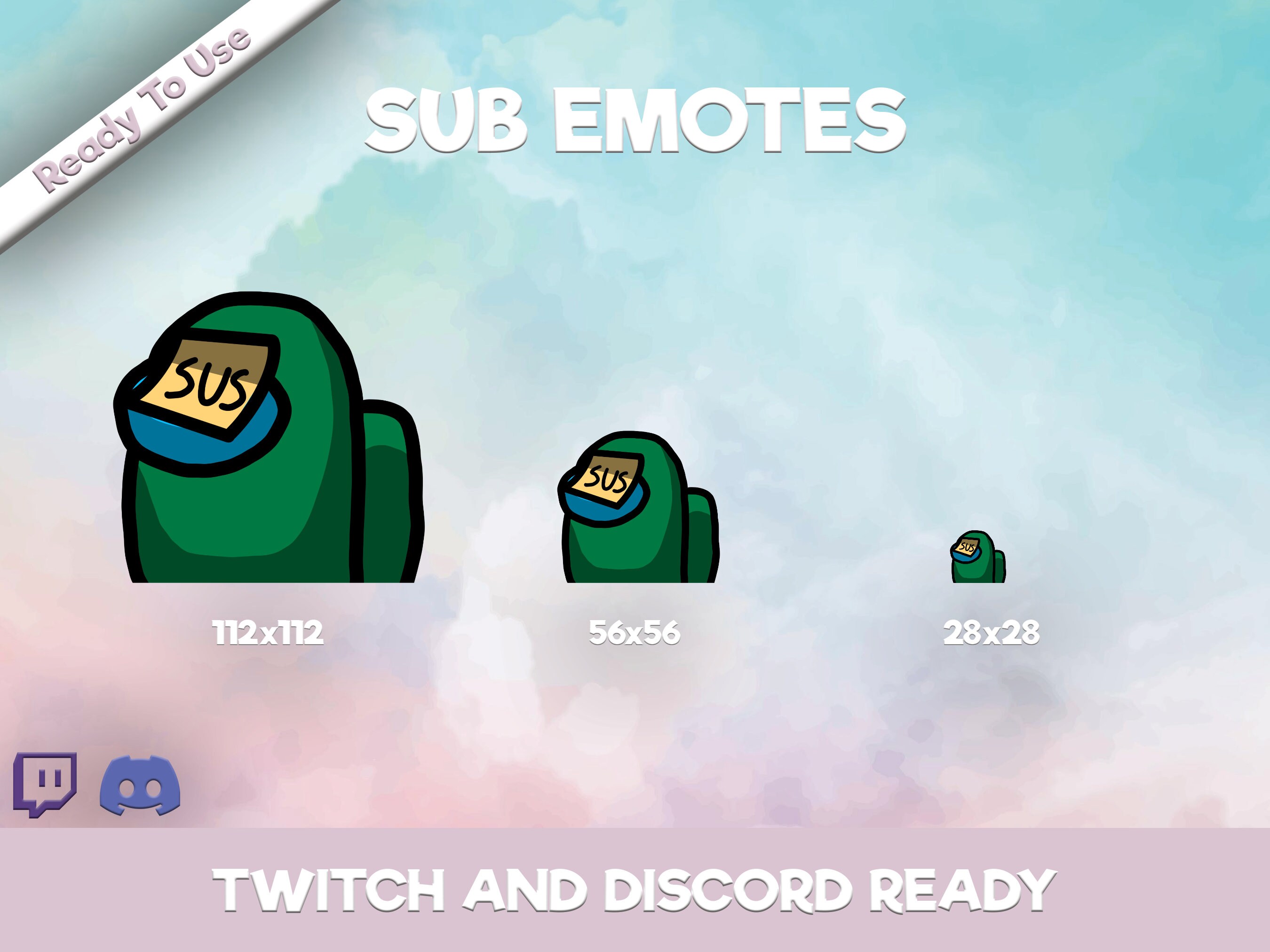 Among Us Sus Emote - Among Us Twitch Emote - Youtube Emote - Discord ...