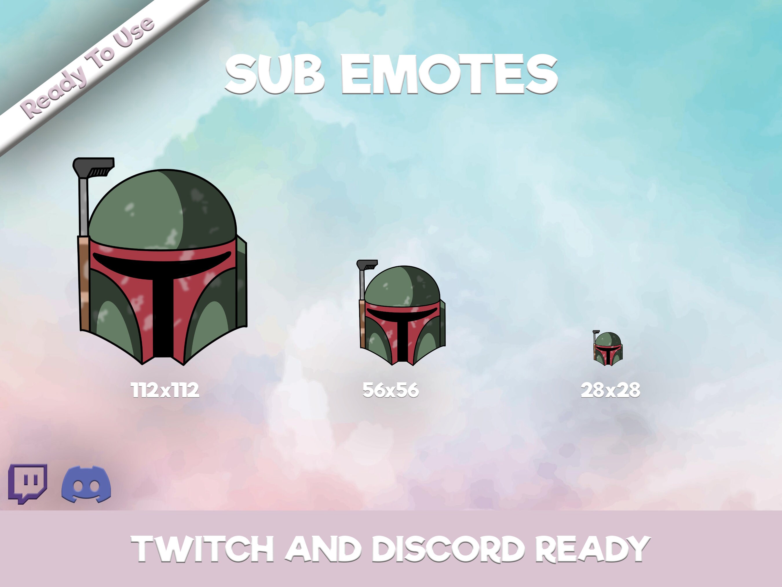 Boba Fett Emote Star Wars Twitch Emote Youtube Emote Discord Emote ...