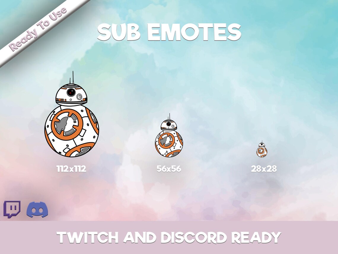 BB8 Emote Star Wars Twitch Emote Youtube Emote Discord Emote streamer ...