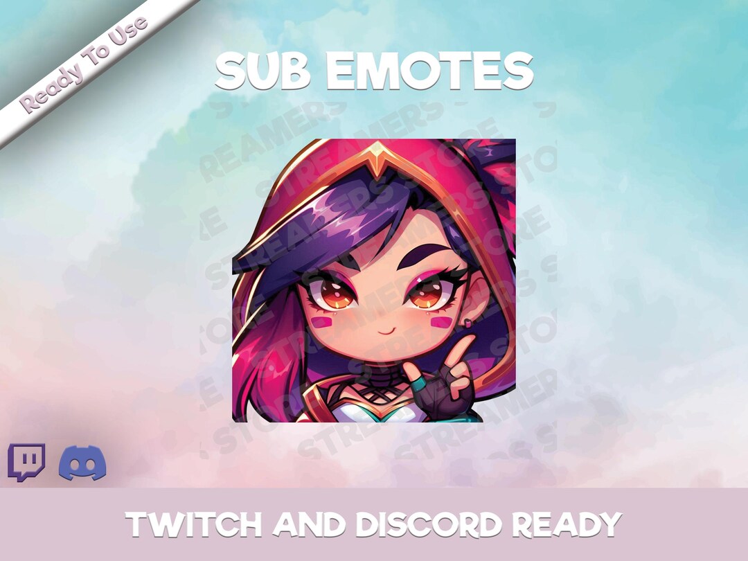 Akali the Rogue Assassin Emote - League of Legends Emote - Twitch Emote ...