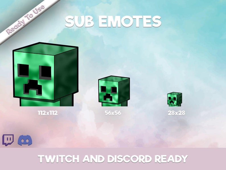 Minecraft Creeper Emote Minecraft Twitch Emote Youtube Emote Discord ...