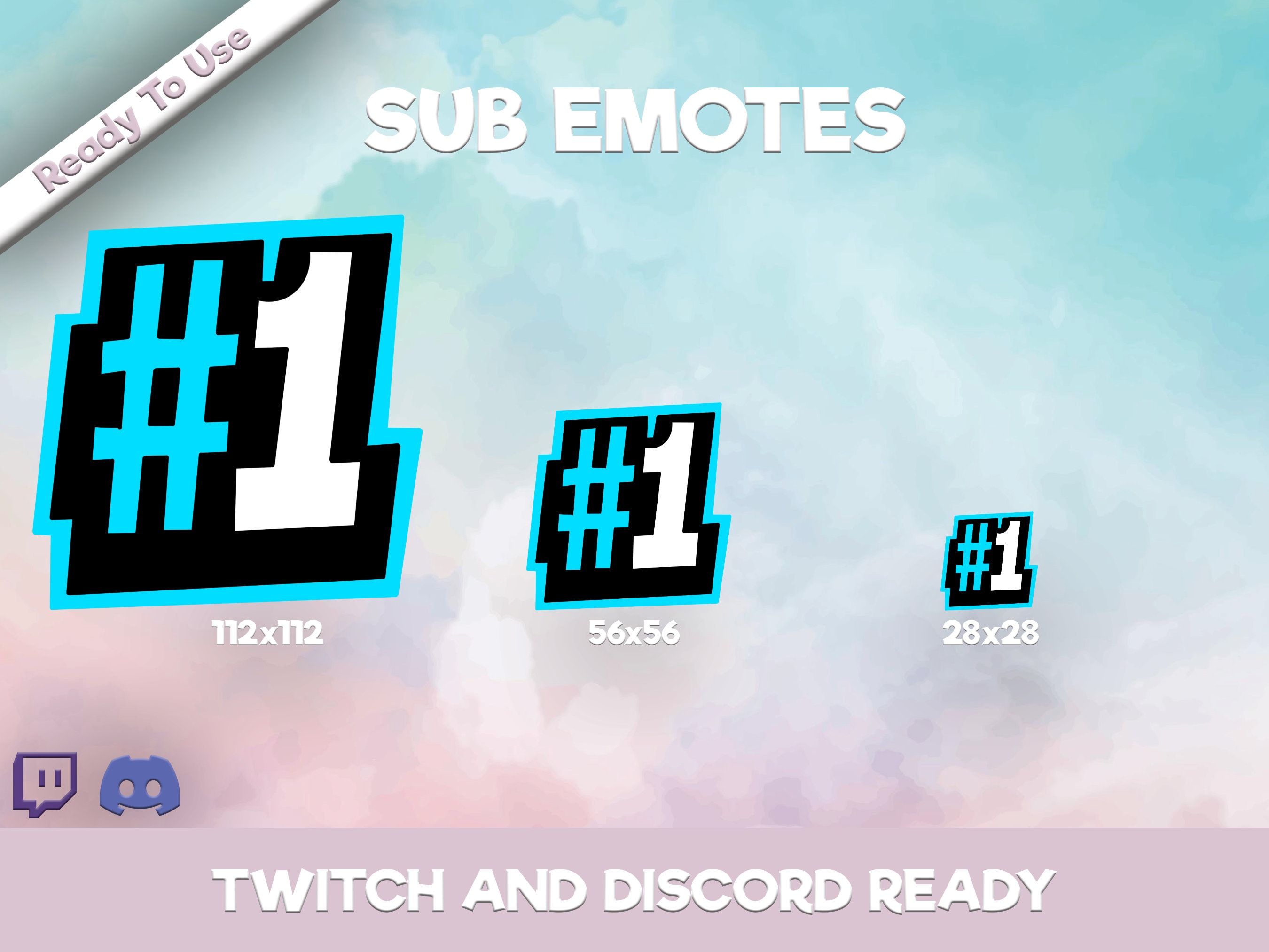 Number 1 Emote Twitch Emote Youtube Emote Discord Emote Streamer Emote ...