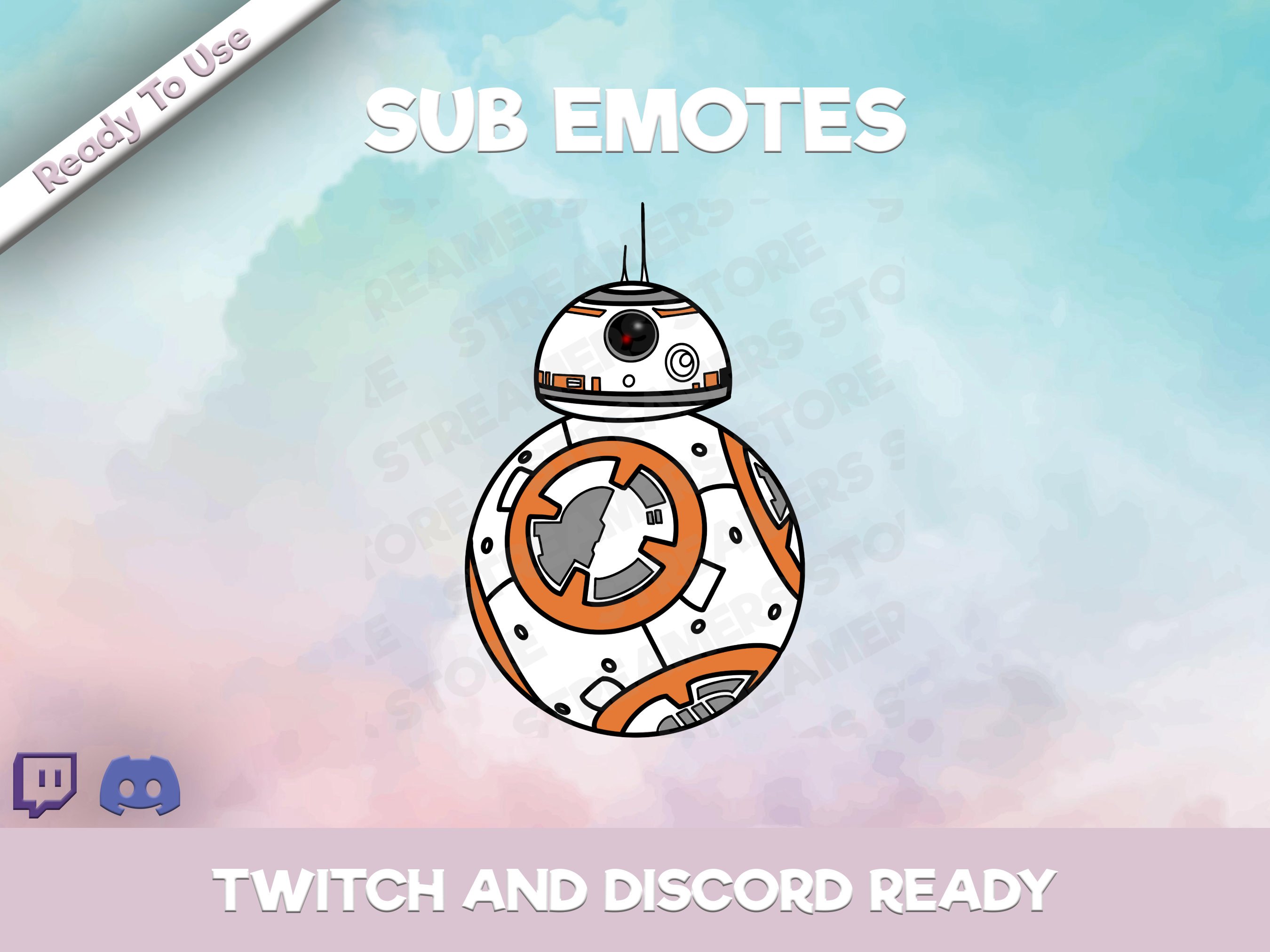 BB8 Emote Star Wars Twitch Emote Youtube Emote Discord Emote streamer ...