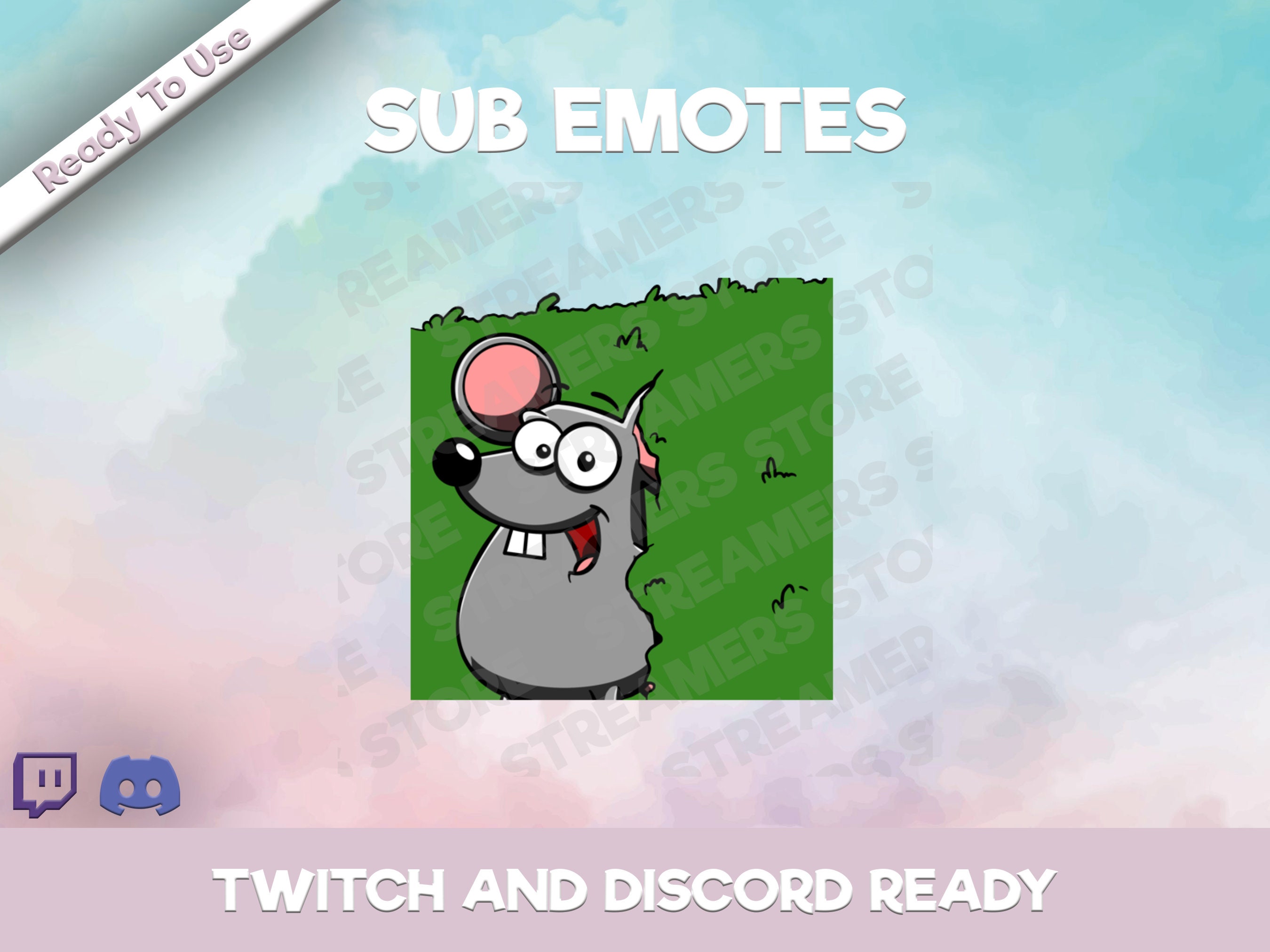 Animated Rat Emote - Bush Rat Twitch Emote - Youtube Emote - Discord ...