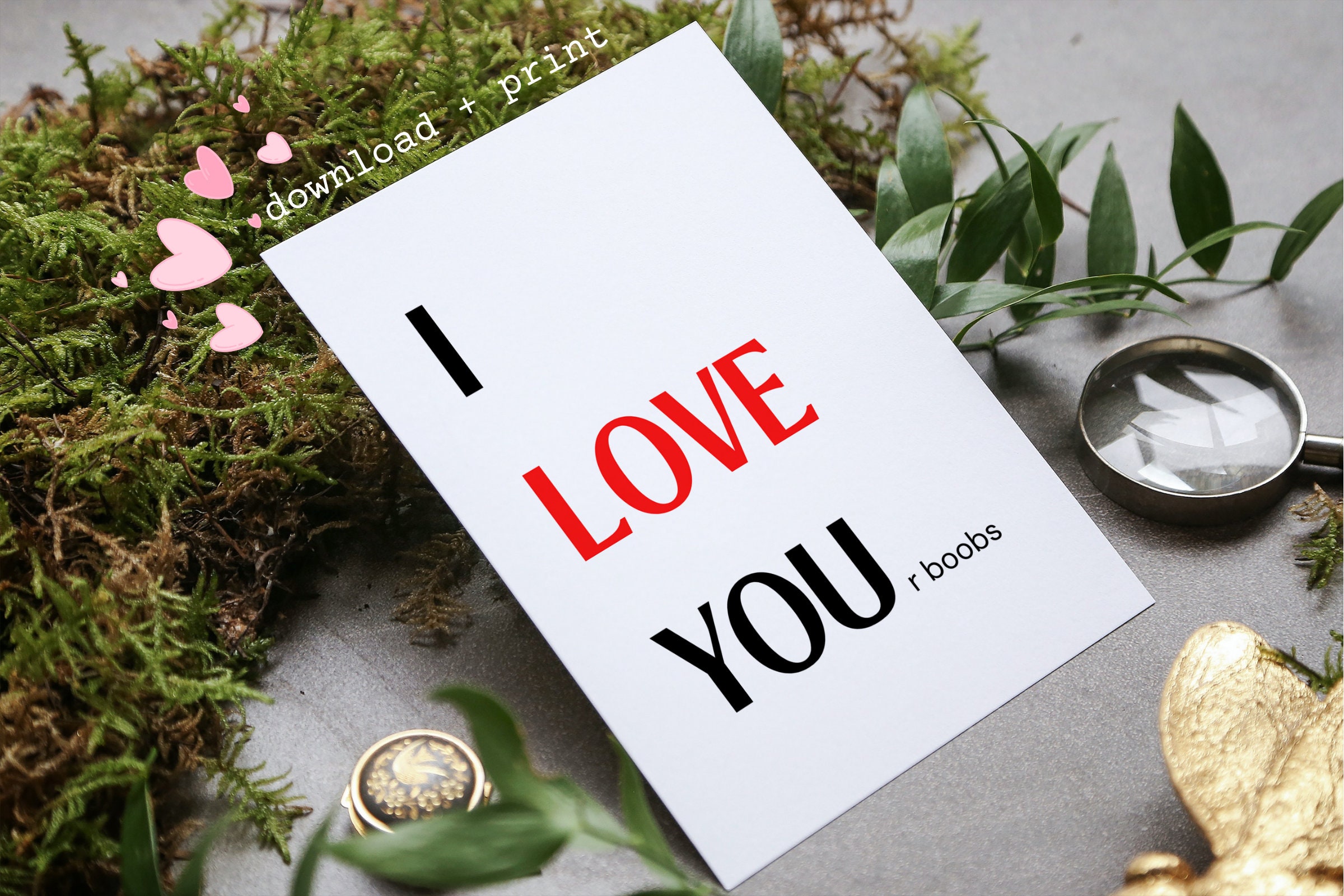 Funny Valentines Day Card / Dirty Valentines Day Card / Printable ...