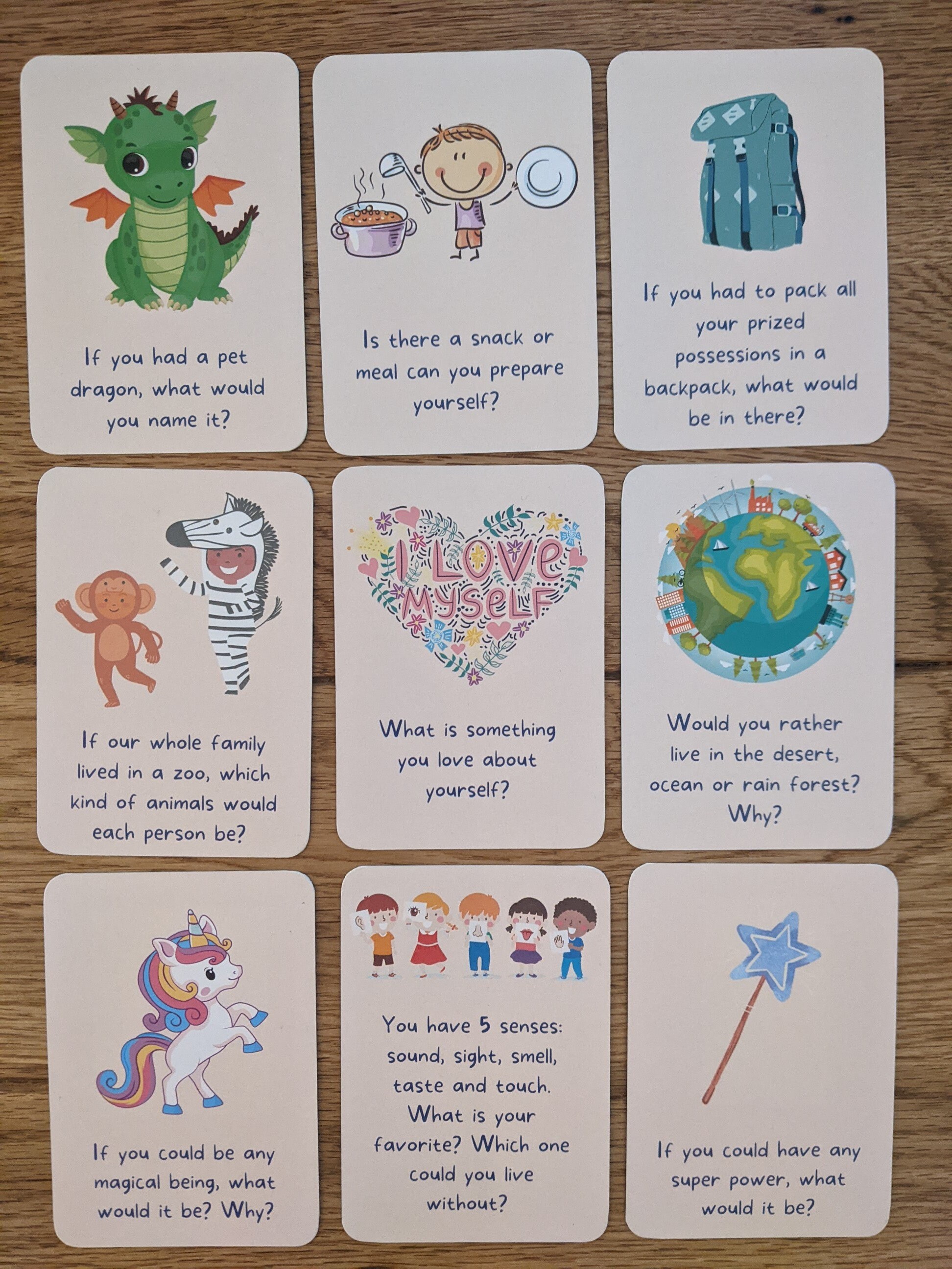 Conversation Cards for Kids & Families - Etsy