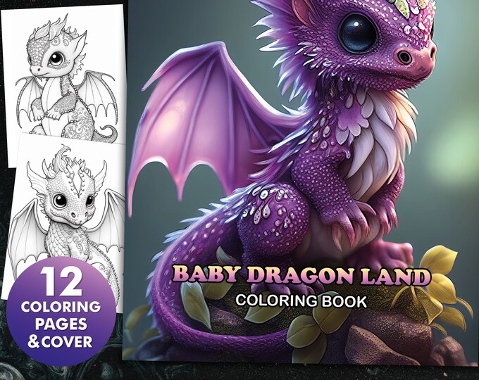 Coloring, Baby, Dragons, Pages, Kids, Animals, Fantasy, Simple, Design ...