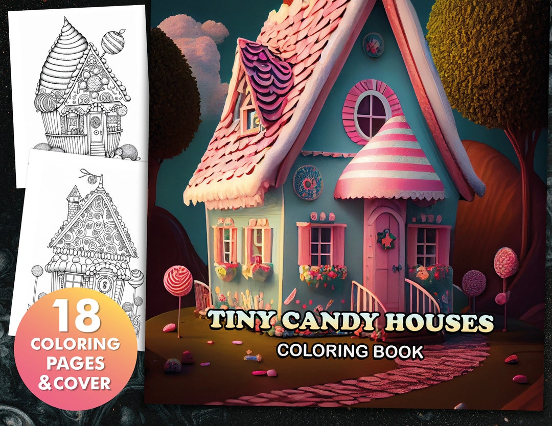 Candy House Coloring Pages | Printable Candy House Art for Kids and ...