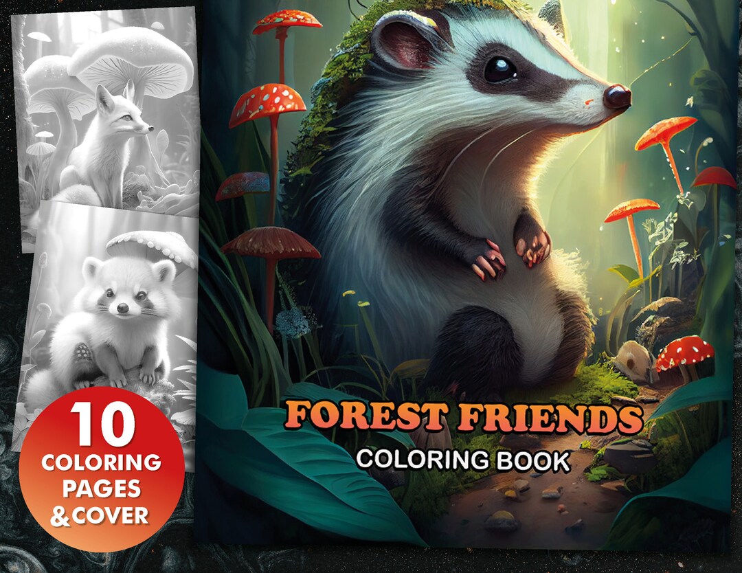 Explore the Magic of Woodland Animals Coloring Book - Enchanting ...