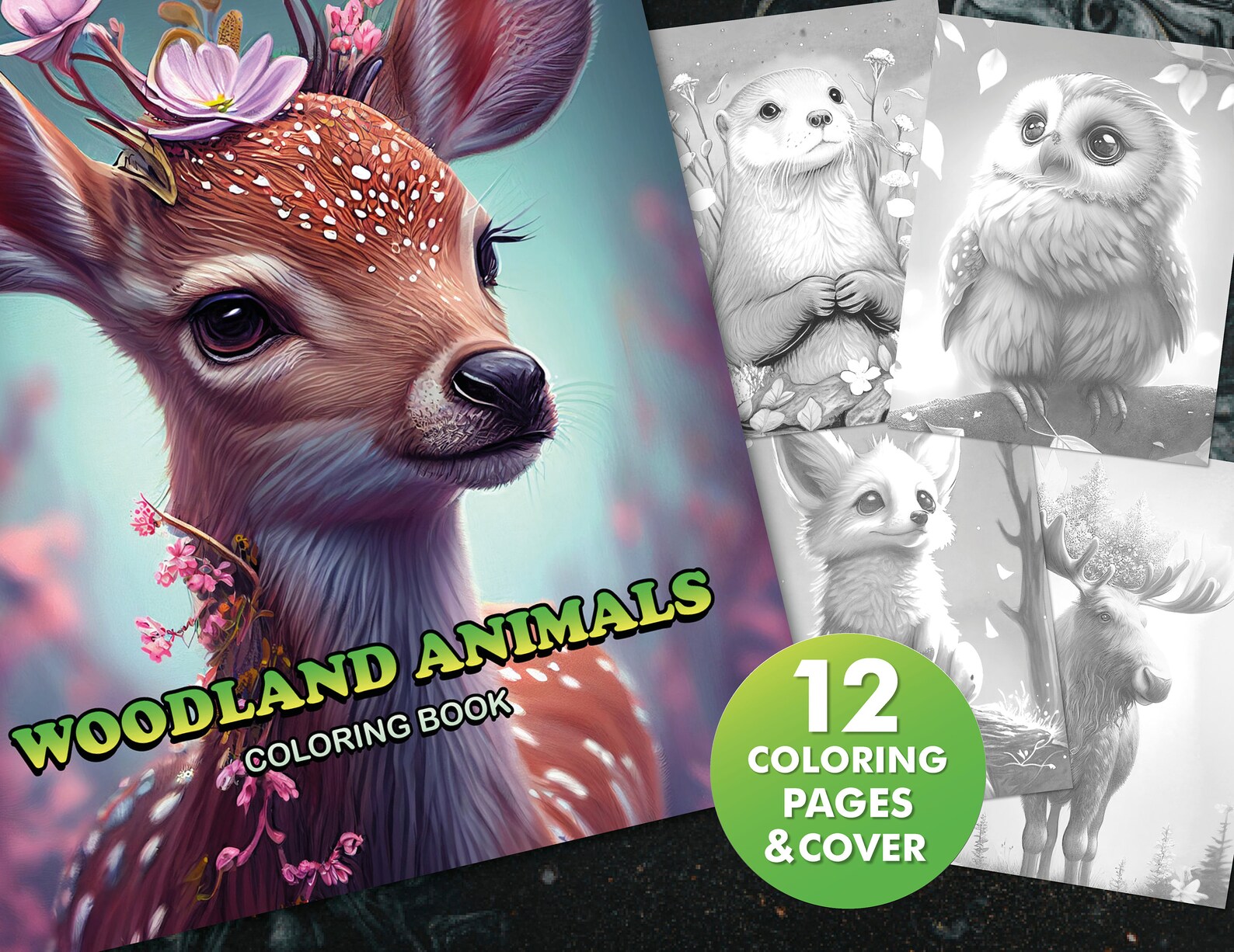 12 Woodland Animals Coloring Pages Printable Coloring Pages - Etsy