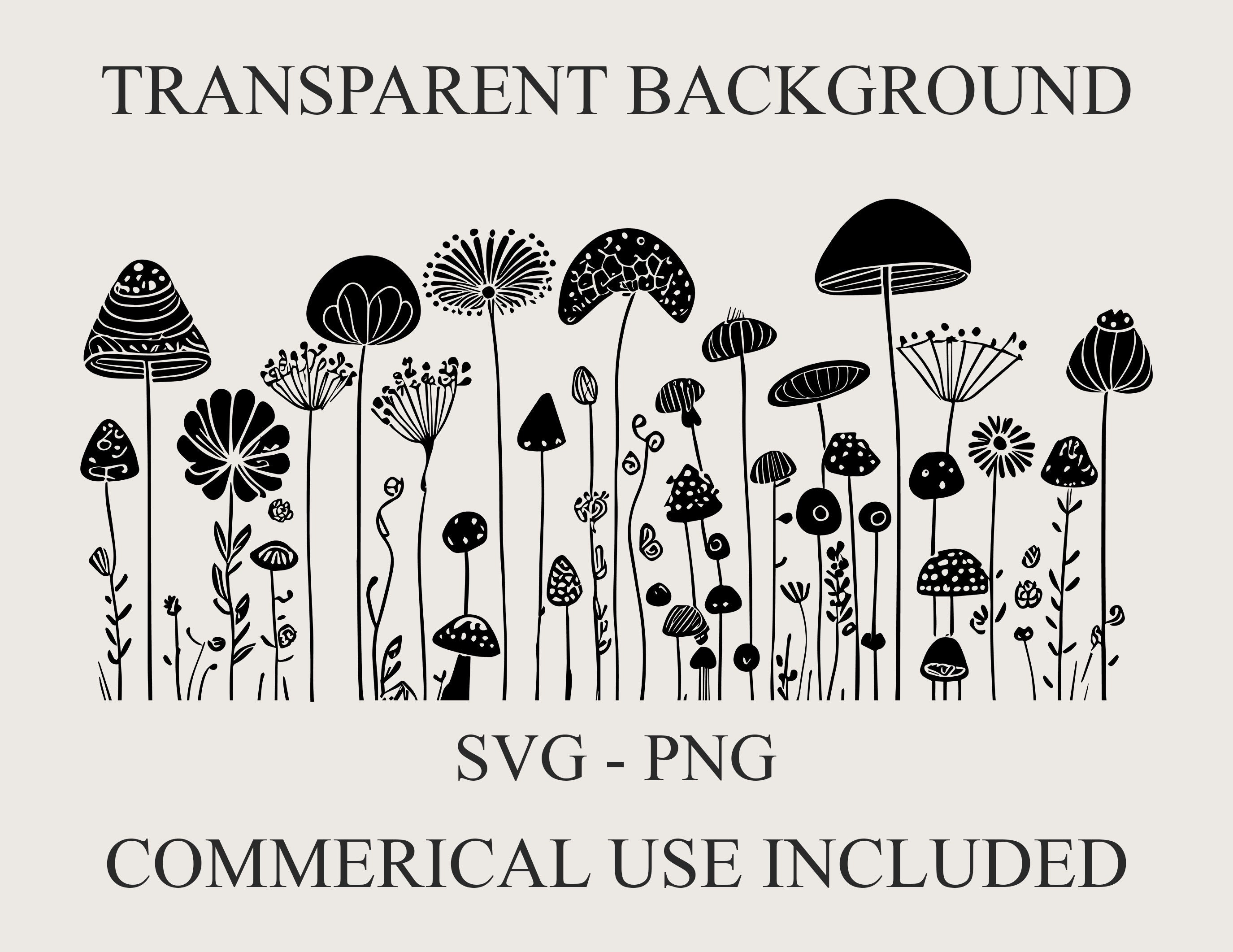 Magic Mushroom Svg, Toadstool Svg, Fungi Clipart PNG, Commercial Use ...